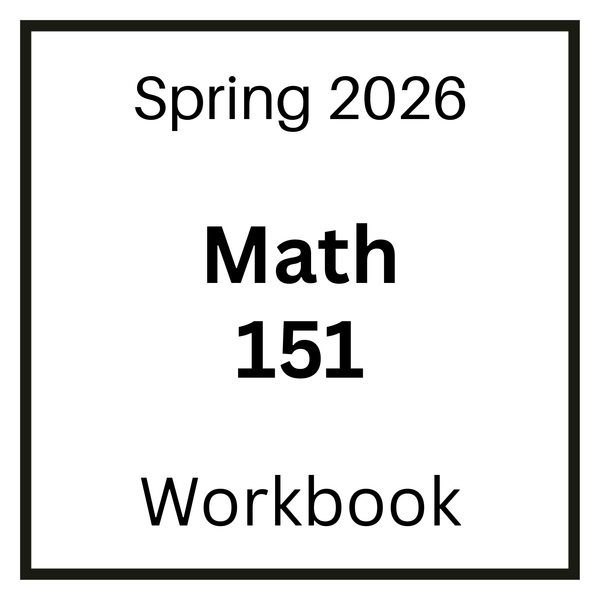VCU MATH 151 Spring 2026 Workbook – VBC | Virginia Book Company