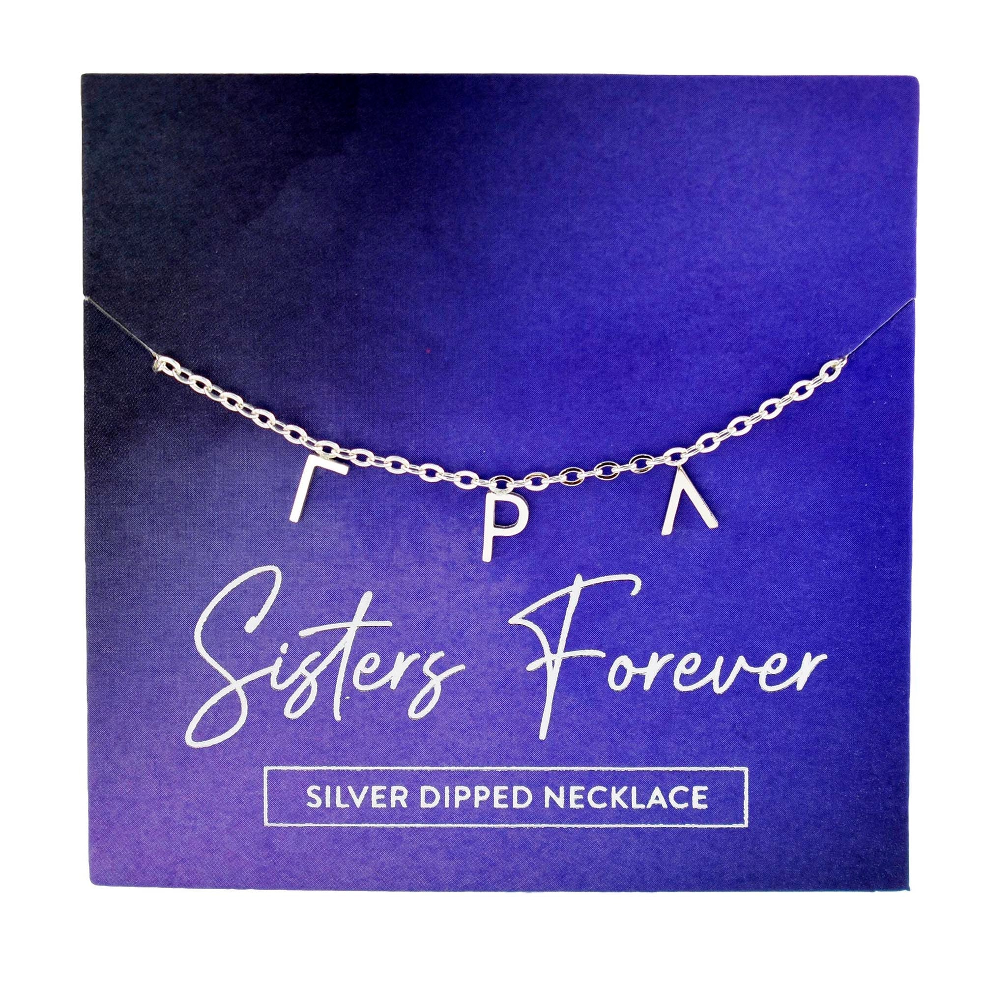 Gamma Rho Lambda Silver Greek Letters Necklace – VBC | Virginia Book ...